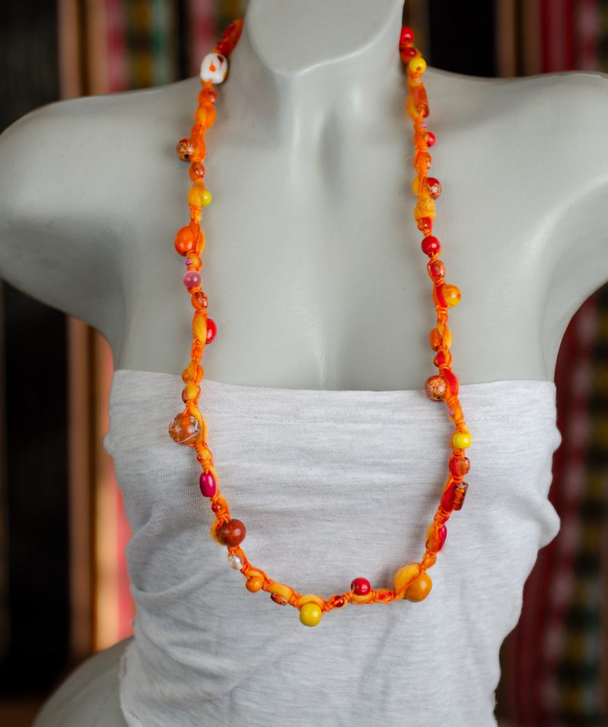 Bohemian Boho Hippie style handmade beaded necklace & bracelet Colored ...